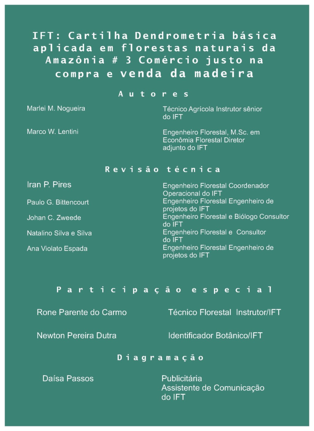 IFT | Cartilha – Dendrometria básica aplicada em florestas naturais da ...