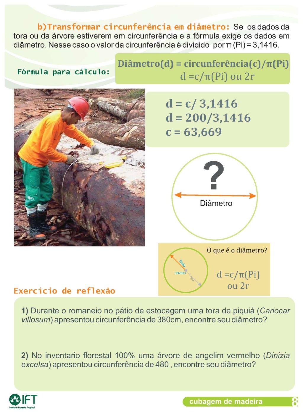 IFT | Cartilha – Dendrometria básica aplicada em florestas naturais da ...